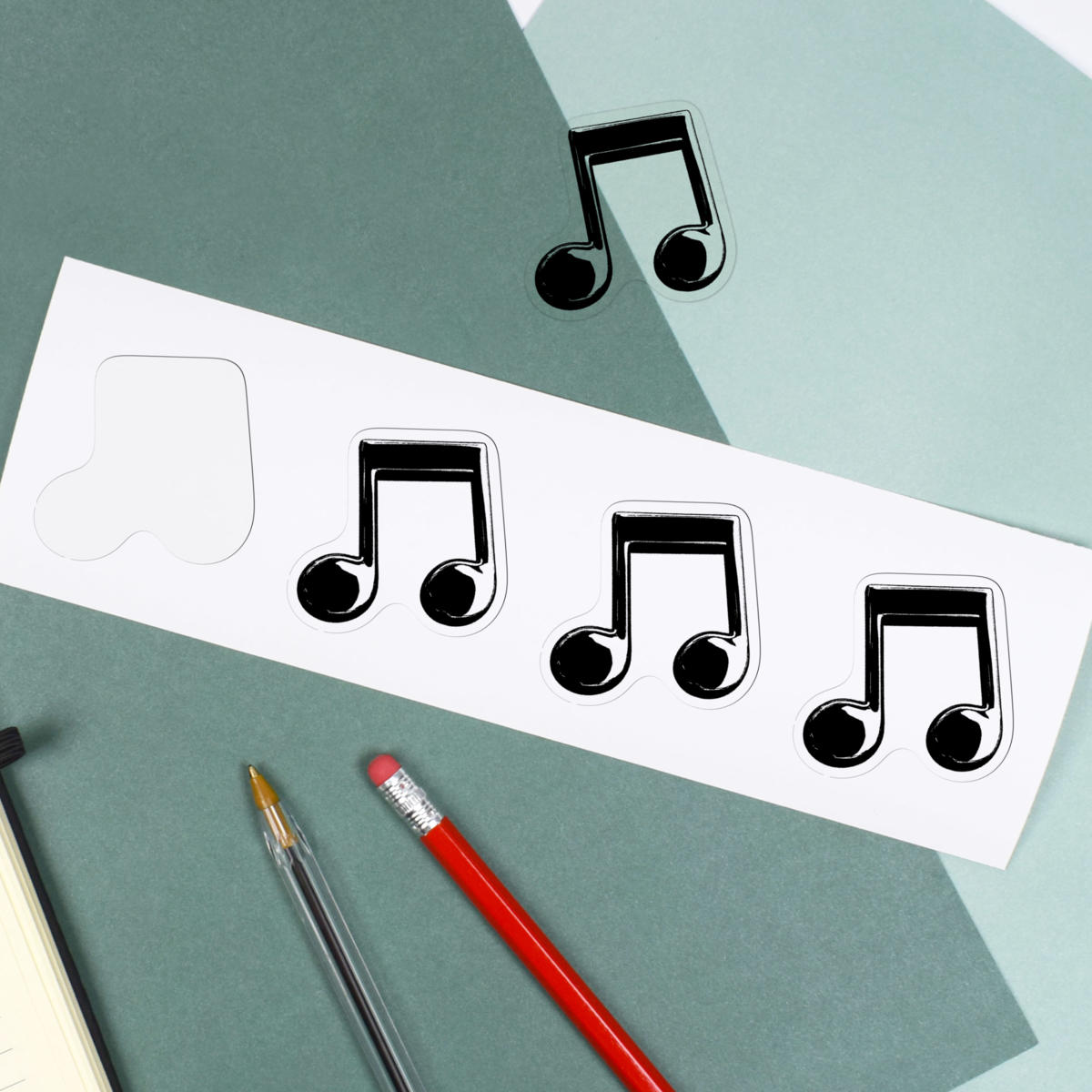 'Single Music Note' Clear Sticker Decals (DC052329) | eBay UK