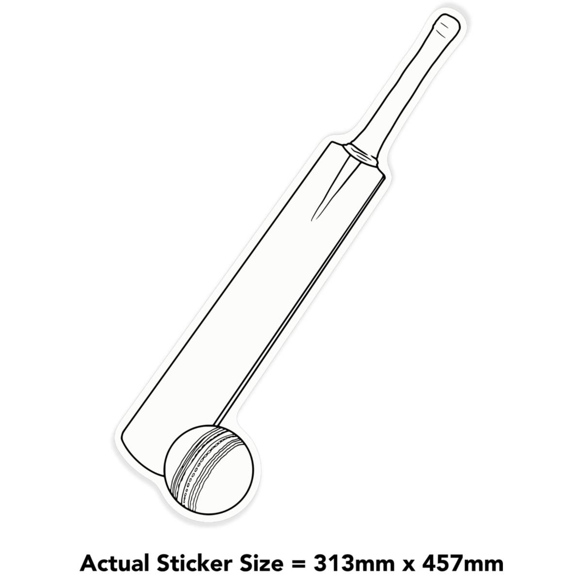 'Cricket Bat & Ball' Clear Sticker Decals (DC038043) | eBay