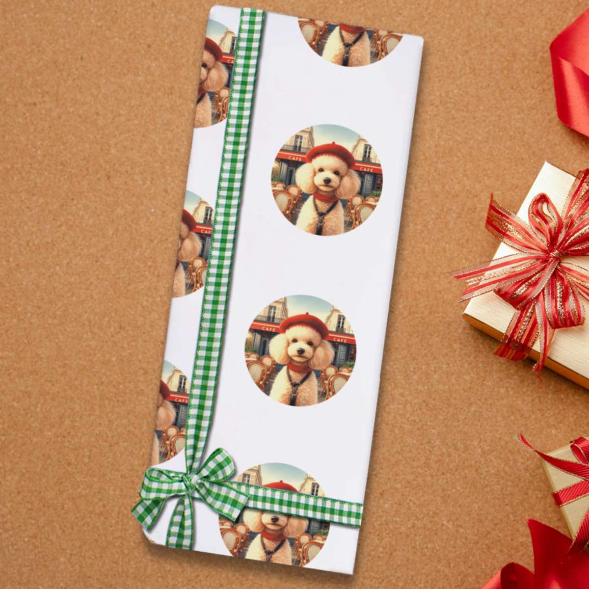 A1 'Chic French Poodle' Gift Wrap / Wrapping Paper Sheet (GI00112907)