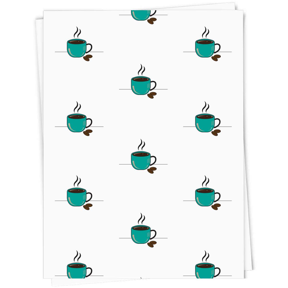 5 x A1 'Coffee & Coffee Beans' Gift Wrap / Wrapping Paper Sheets ...