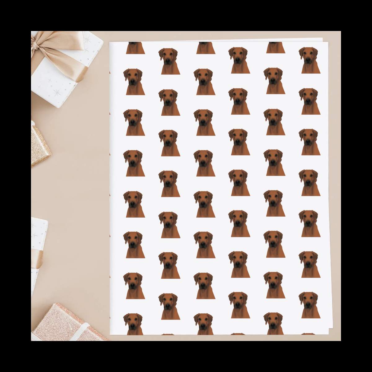 5 x A1 'Regal Rhodesian Ridgeback Face' Gift Wrap / Wrapping Paper ...