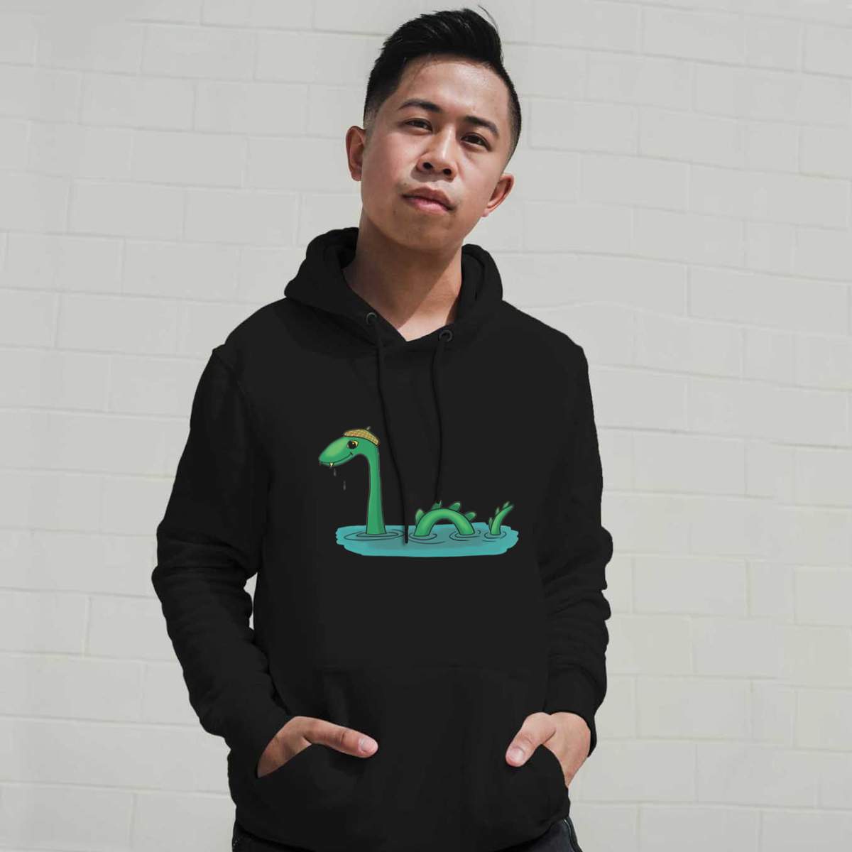 'Loch Ness Monster' Adult Hoodie / Hooded Sweater (HO053549)