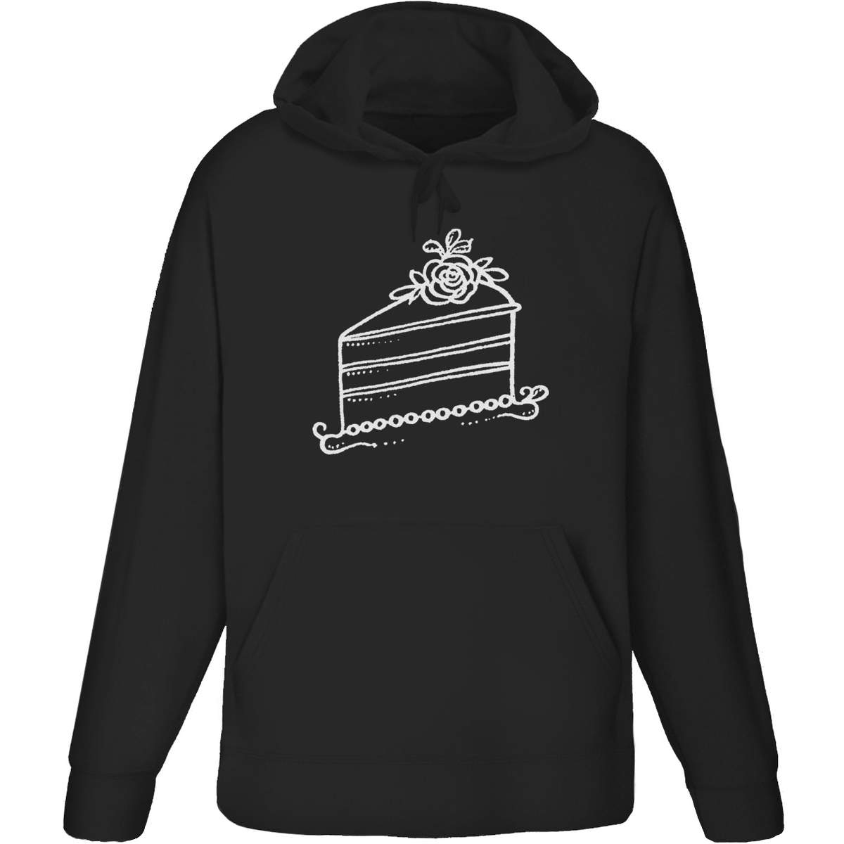 'Slice Cake with Flower' Adult Hoodie / Hooded Sweater (HO054390)